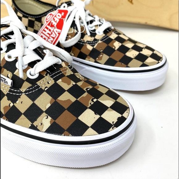Vans | Shoes | Vans Authentic Checkerboard Brown Womens Canvas | Poshmark